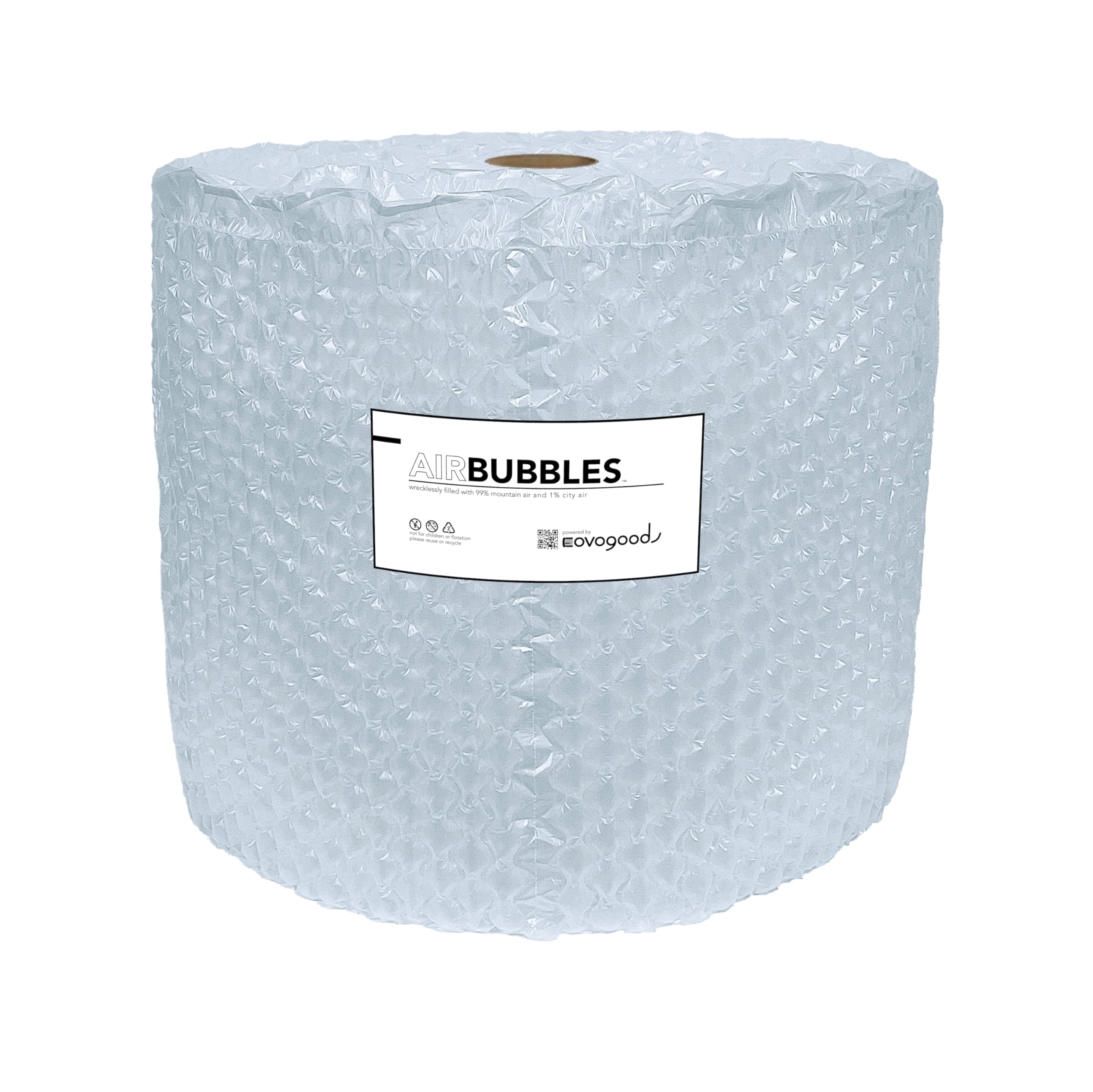 AirBubbles⢠100 Sq Ft Premium Prefilled Air Bubble Sheets for Package Shipping | 1 Roll, 2.1 Cu Ft, 16 Gal, 12x16-In Ea | Better than Packing Peanuts Foam Paper | Cushion Wrap Protection by Covogoods