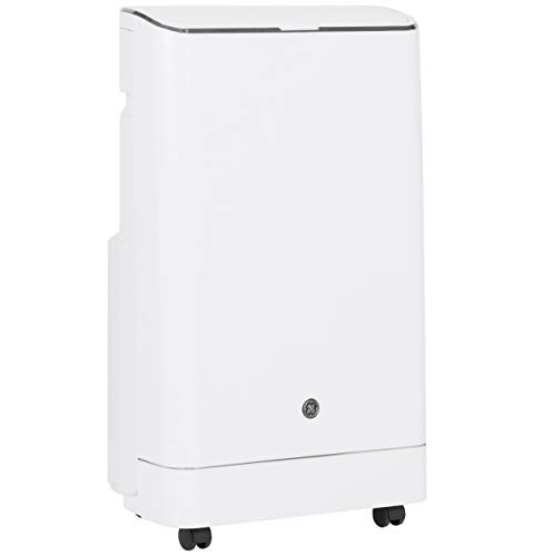 GE 14,000 BTU Portable Air Conditioner for Medium Rooms up to 550 sq ft. (9,850 BTU SACC), 3-in-1 with Dehumidify, Fan, and Auto Evaporation, Included Window Installation Kit