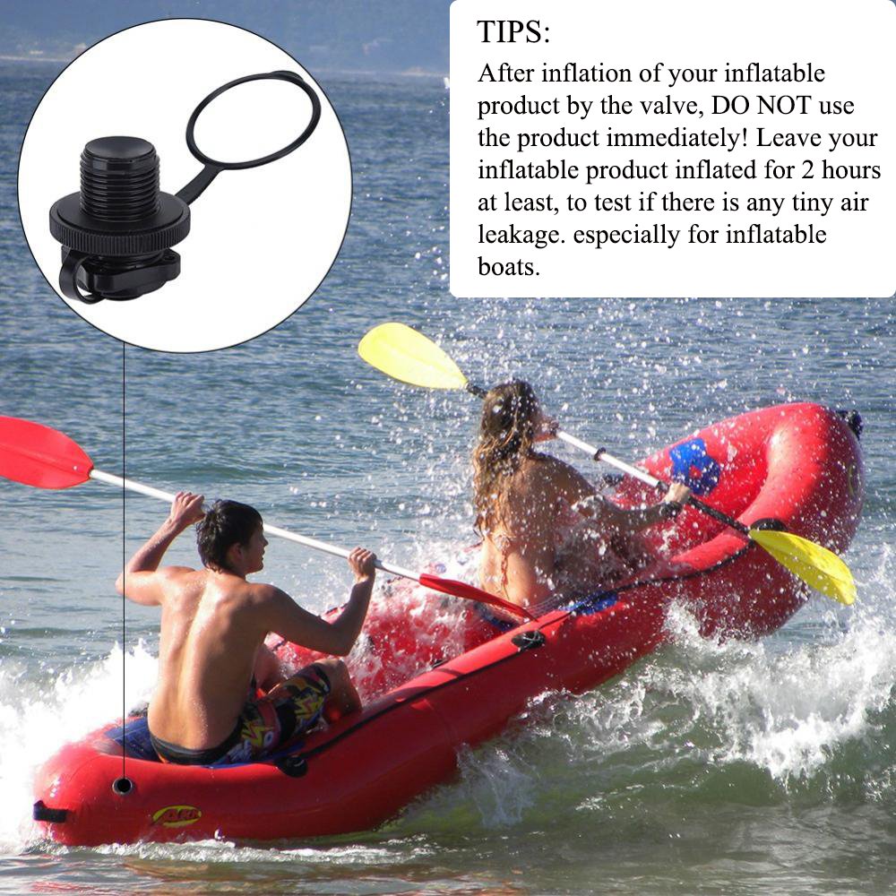 Air Valve for Inflatable Boat Screw Air Valve Replacement Spiral Air Plugs for Inflatable Raft Kayak Canoe Airbed PVC Boat - 2PCS