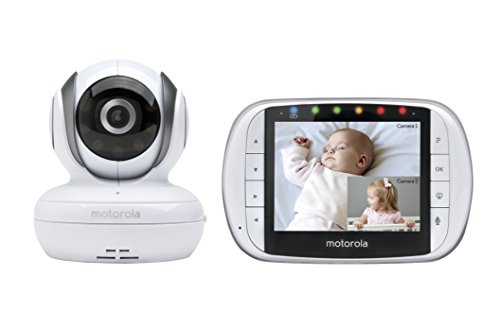 Motorola MBP36S Remote Wireless Video Baby Monitor with 3.5-Inch Color LCD Screen, Remote Camera Pan, Tilt, and Zoom