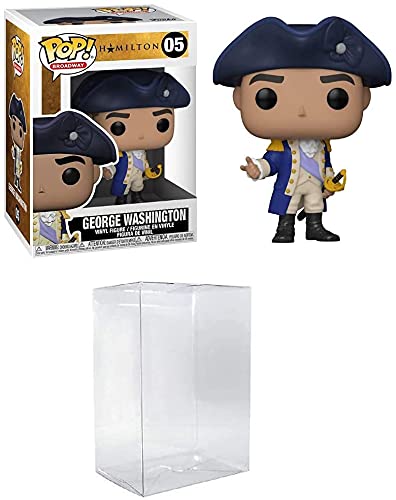 POP Broadway: Hamilton - George Washington Funko Pop! Vinyl Figure (Bundled with Compatible Pop Box Protector Case), Multicolor, 3.75 inches