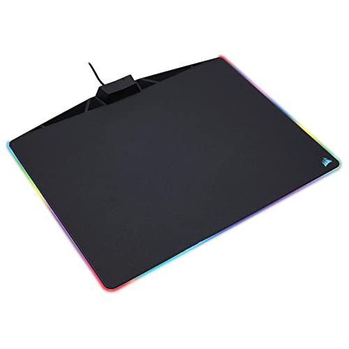 Corsair MM800 Polaris RGB Mouse Pad - 15 RGB LED Zones - USB Pass Through - High-Performance Mouse Pad Optimized for Gaming Sensors, Black