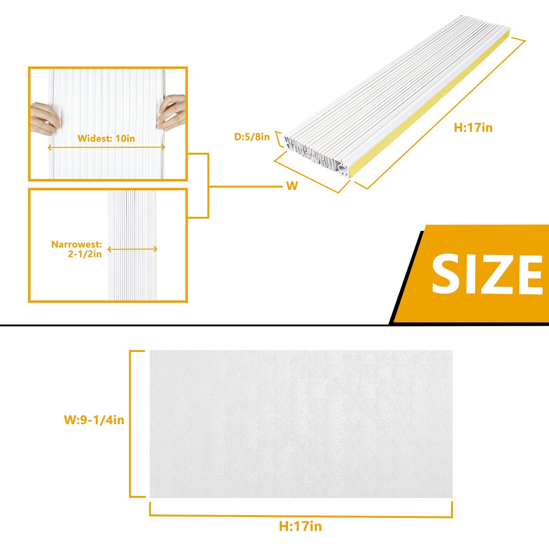 LBG Products Window AC Side Panels,Double Layers Adjustable Side Panel Kit with Air Conditioner Foam Insulation Panels, White
