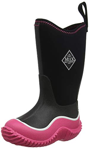 Muck Boots Hale Multi-Season Kids' Rubber Boot,Pink/Black,7 M US Big Kid