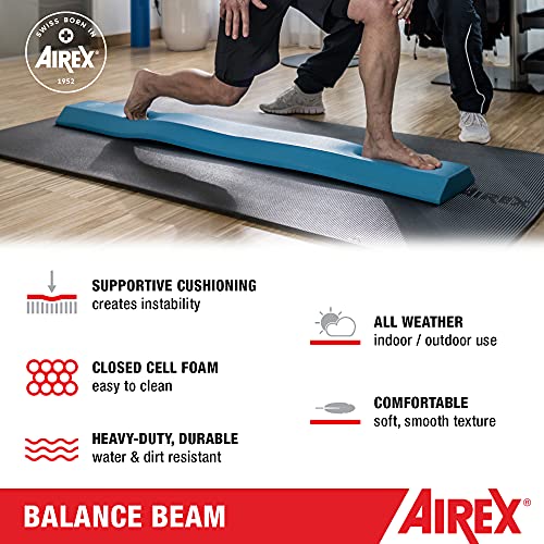 Airex Balance Beam - Exercise Foam Pad Physical Therapy, Gymnastics, Kids, Yoga, Mobility Rehabilitation Stability Mat Strength Trainer for Walking, Knee, Ankle, Foot - Beam, Blue, size: 62.99x9.45x2.36" (AR-BEAM)