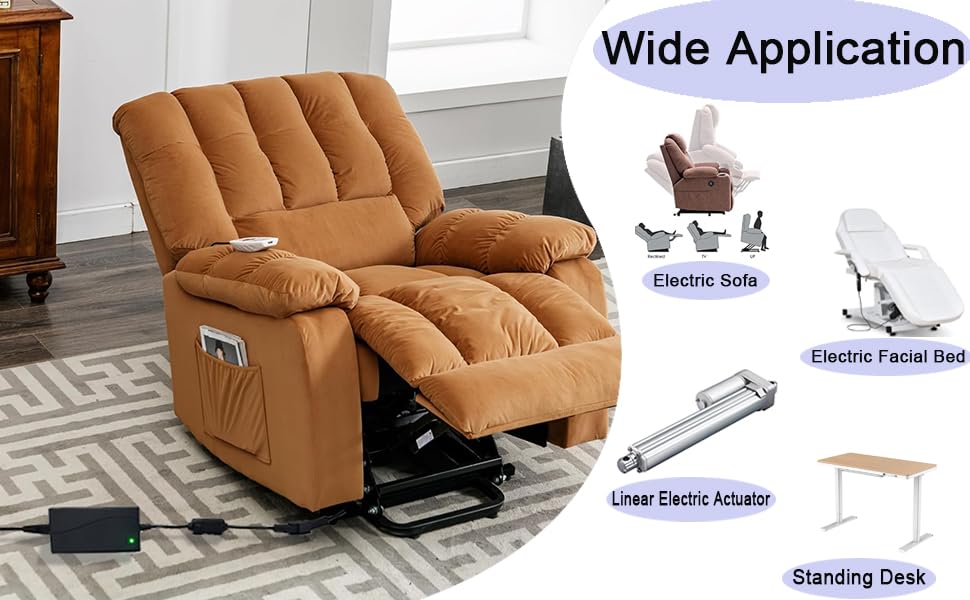 Power Recliner or Lift Chair Power Supply,29V/24V 2A AC/DC Switching Power Supply for Electric Recliner Transformer 29V 2A with 4 Feet US Power Wall Cord