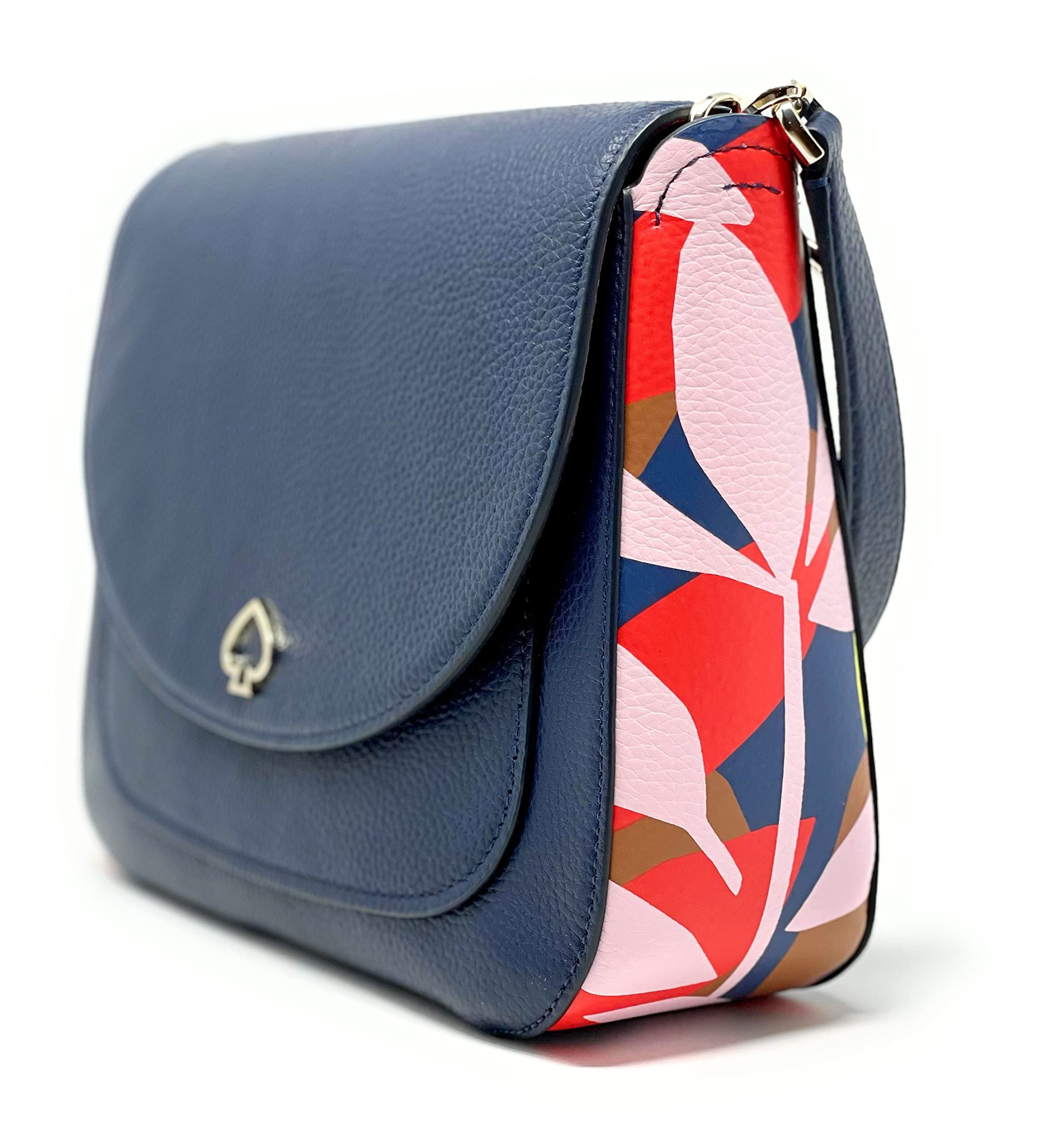 Kate Spade Kailee Tropical Toss Medium Flap Shoulder Leather Bag Nightcap Floral