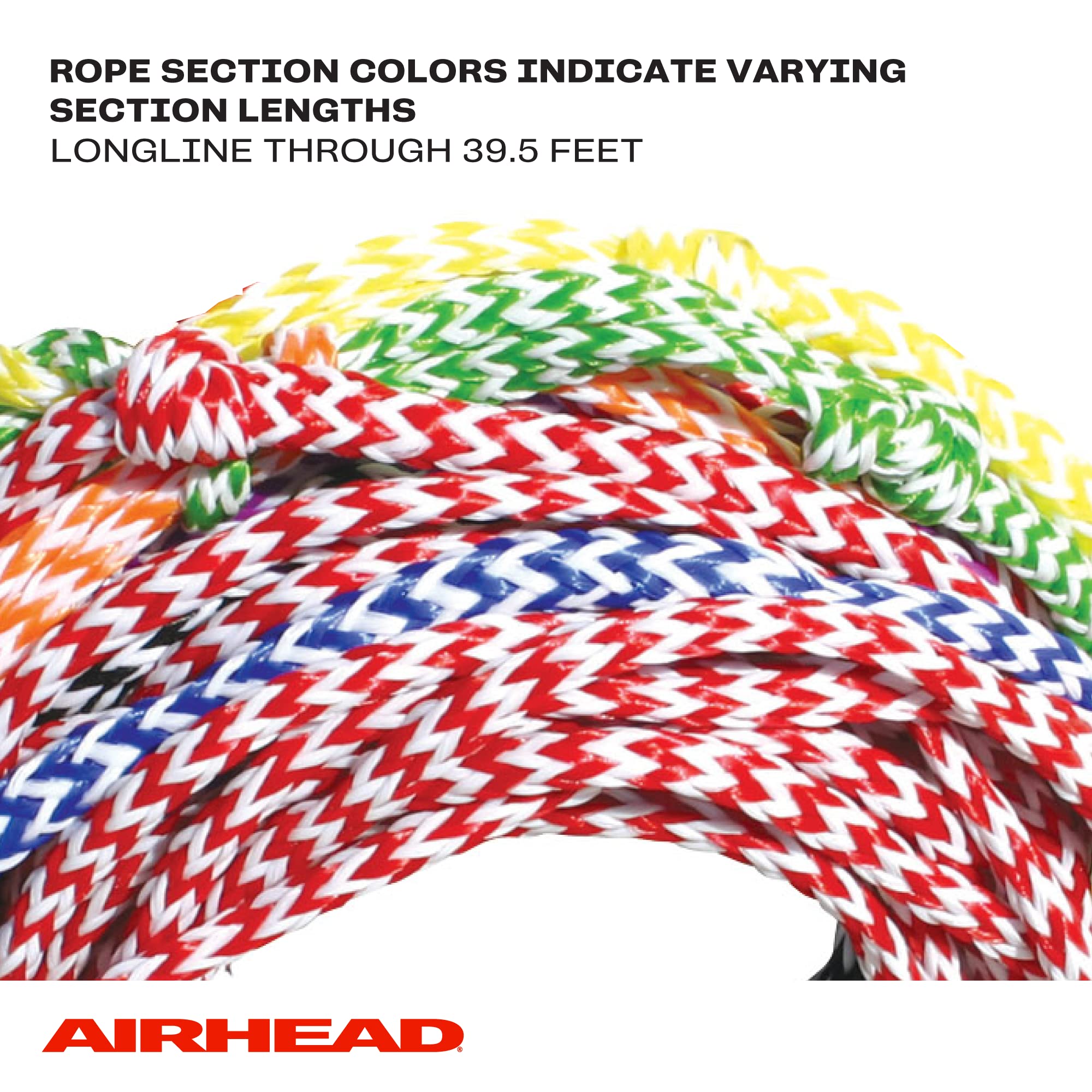 Airhead Water Ski Rope with Radius Handle, 8 Section for Water Skis, Wakeboards and Kneeboards