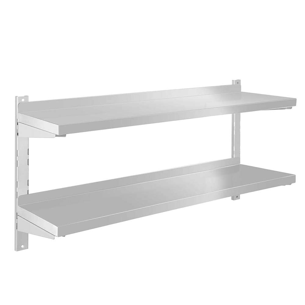 TAIMIKO Stainless Steel Wall Shelf Commercial (Restaurant, Bar, Home, Kitchen, Laundry, Garage and Utility Room) (47.2" x 12.6")