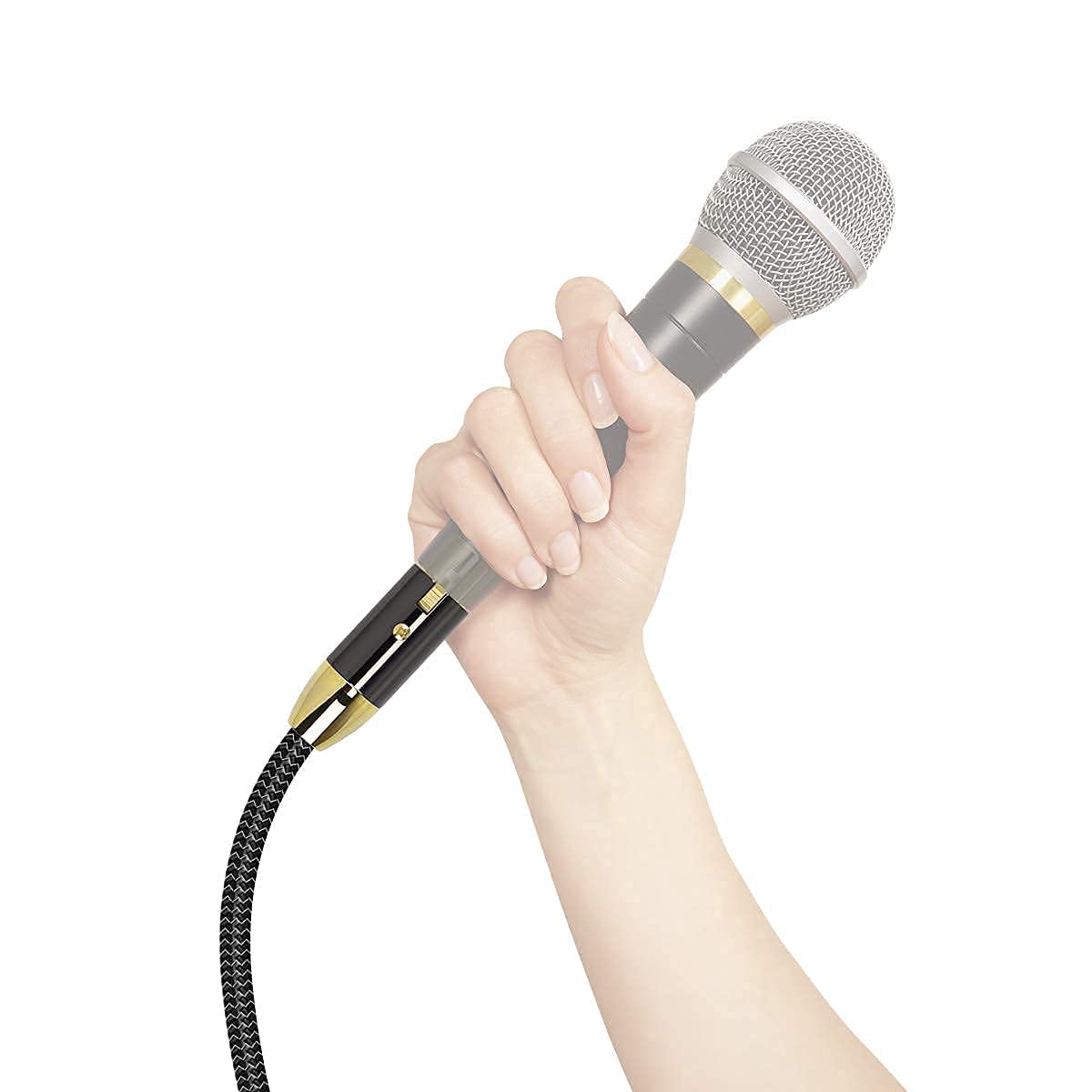 EMK XLR Microphone Cable XLR Male to XLR Female 3-Pin Balanced Behringer Mixer Speaker Cable Equalizer Mic Preamplifier Cable Compatible with Speaker Systems(10 Feet/3M, XLR Male to Female Black)