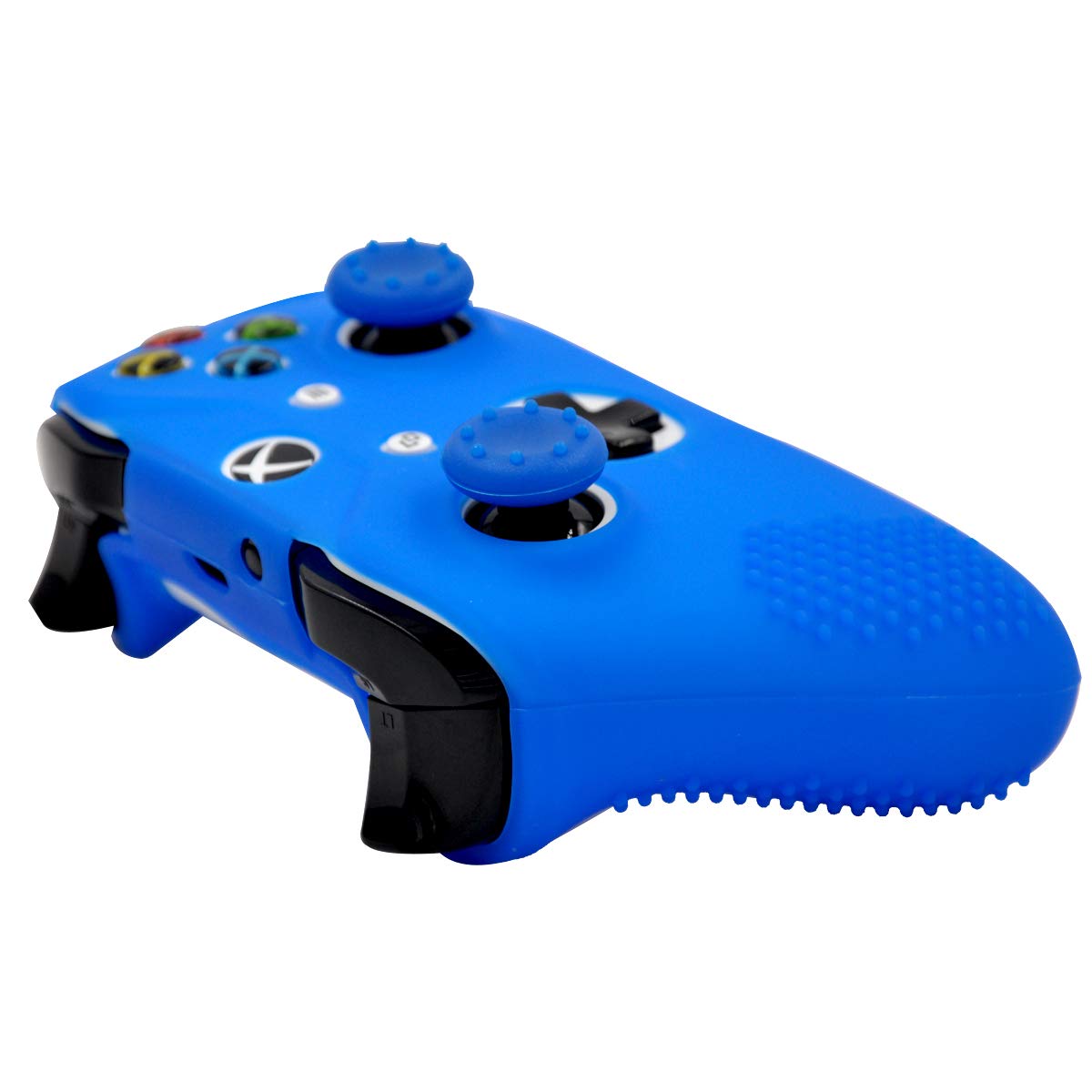 Antil-Slip Silicone Controller Cover Protective Case for Xbox One S Slim/Xbox One X Controller Soft Cover Skin with 2 Thumb Grips(Blue)