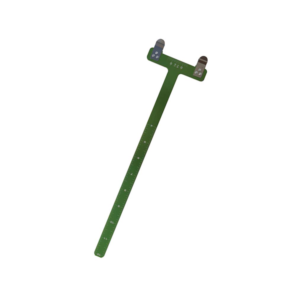 AMEYXGS Archery Bow Square T Shape Ruler Archery Measurement Tools Recurve Bow Compound Bow Accessories (Green)