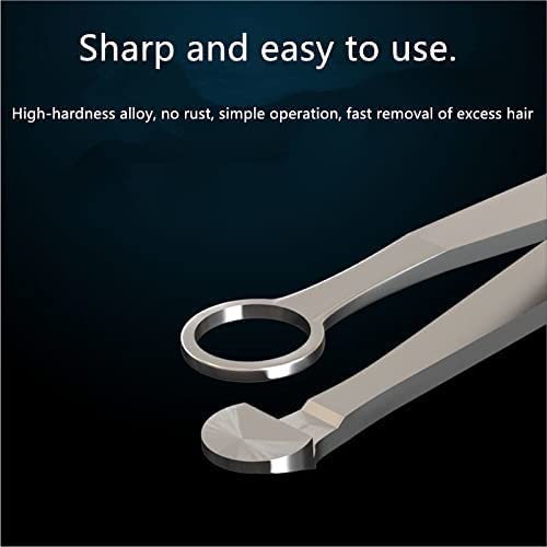 Armiika Nose Hair Clippers, Round-Tipped Stainless Steel Small Scissors, Mini Scissors for Noses, Sideburns, Brow, Body(Silver)