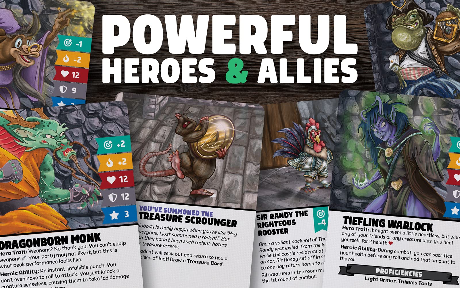 Dynamic Gorilla Dungeon Doors: RPG Board Game for 3-6 Players | Family & Adult Role-Playing | Ages 14+ | 40-Min Play