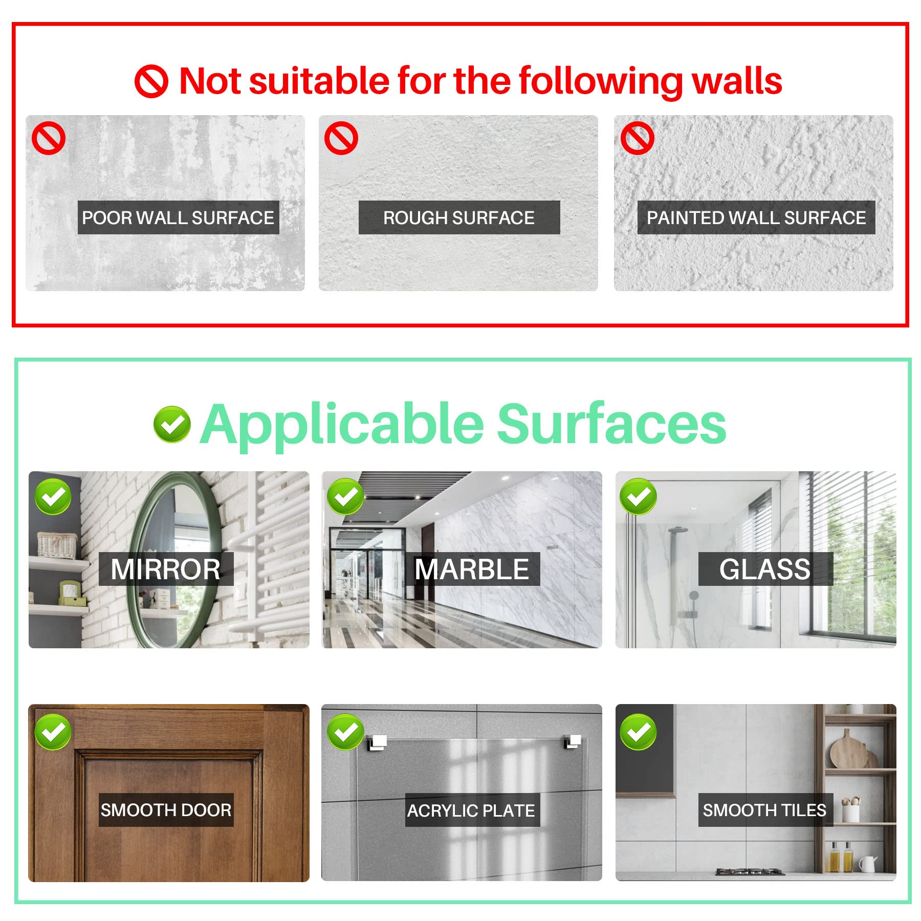 Antimbee Suction Cup Hooks, 10 Pack Wreath Hangers, Removable Glass Wall Holder Hook, Small Suction Utility Hook for Bathroom Kitchen Home Decor, Up to 11 lbs on Smooth Surface (Green)