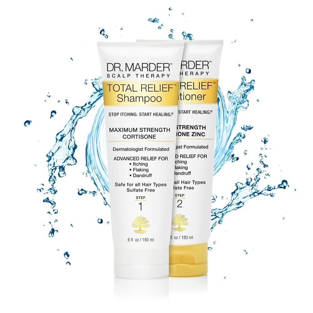 Psoriasis Shampoo – Anti Dandruff Shampoo and Conditioner | Dermatologist Patented Dry Scalp Treatment w/Hydrocortisone | Promotes Hair Growth & Hydrates Itchy Scalp – 1 Month Supply