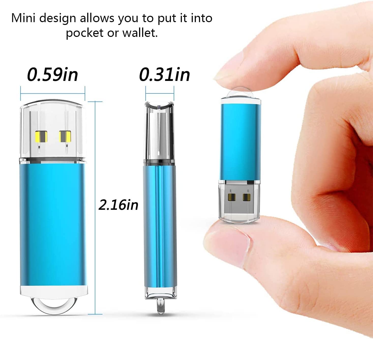K&ZZ 16GB Flash Drive 10 Pack 16 GB USB Flash Drives Thumb Drive USB Stick 16G Memory Stick USB Drive USB 2.0 Pen Drive, Multicolored
