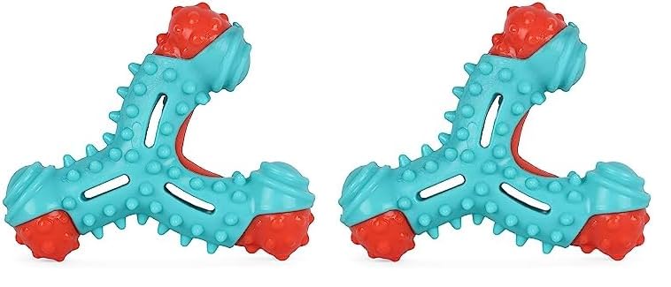 Arm & Hammer for Pets Nubbies Wishbone Dog Dental Toy| Best Dog Chew Toy for Moderate Chewers | Dog Dental Toy Helps Reduce Plaque & Tartar | Chicken Flavor Baking Soda (Pack of 2)