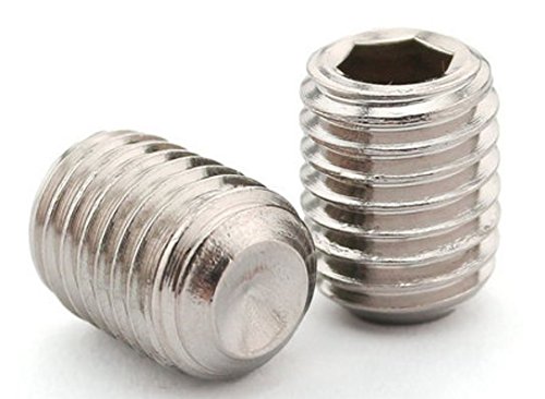 Primeonly27 1/4-28 x 1/4 Inch Hex Drive Cup Point Grade 18-8 Stainless Steel Socket Set Screw 50 Pack