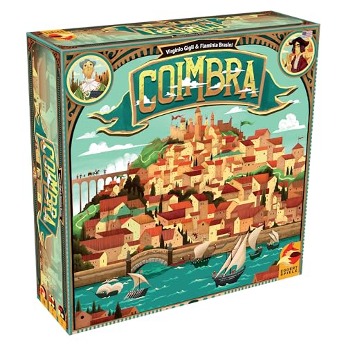 Coimbra Board Game - Renaissance Strategy Game with Innovative Dice Mechanism for Kids & Adults, Ages 14+, 2-4 Players, 60-90 Minute Playtime, Made by Eggertspiele