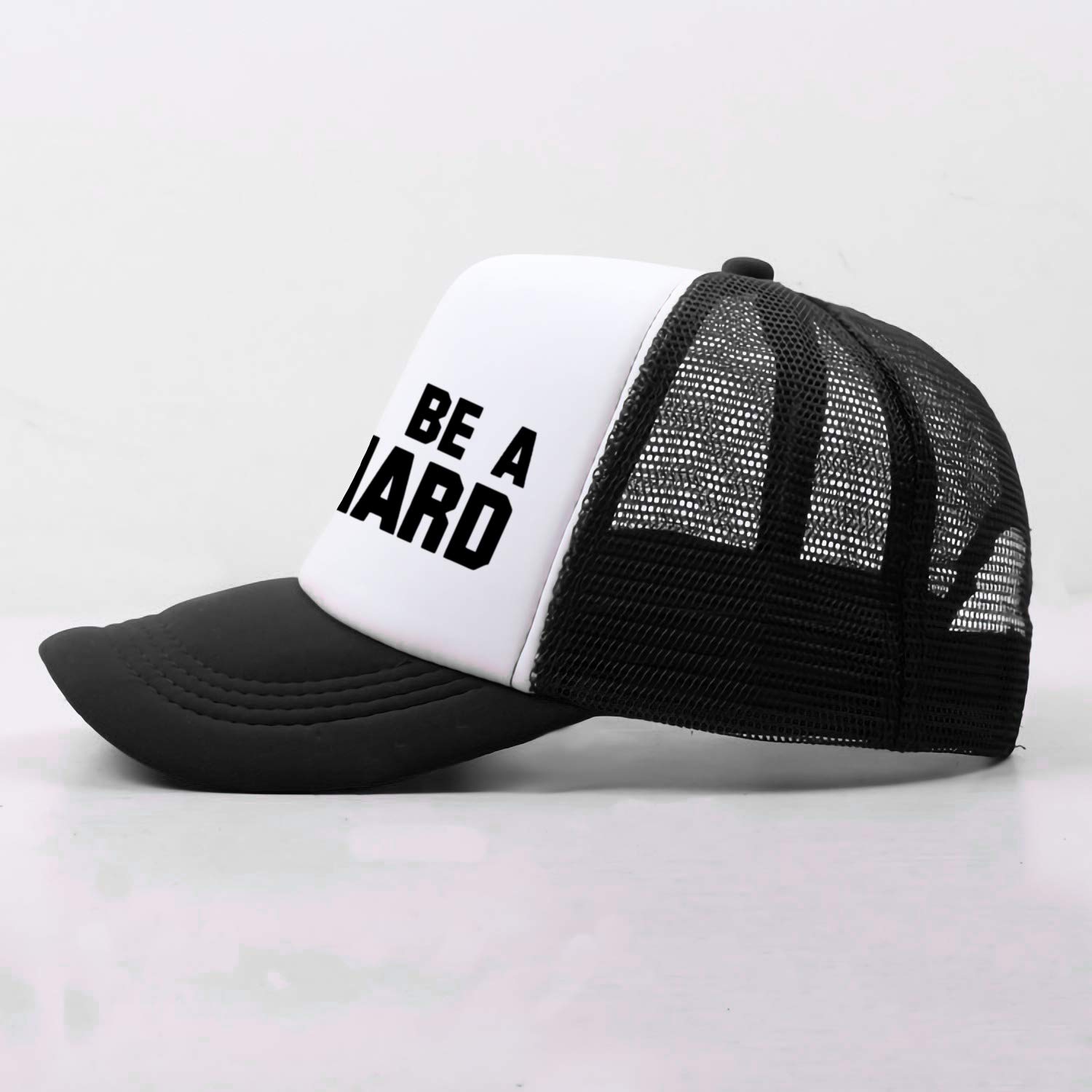 antkondnm mens Don't BE A Richard Funny Gag Joke Party Mesh Trucker Cap, Black, One Size