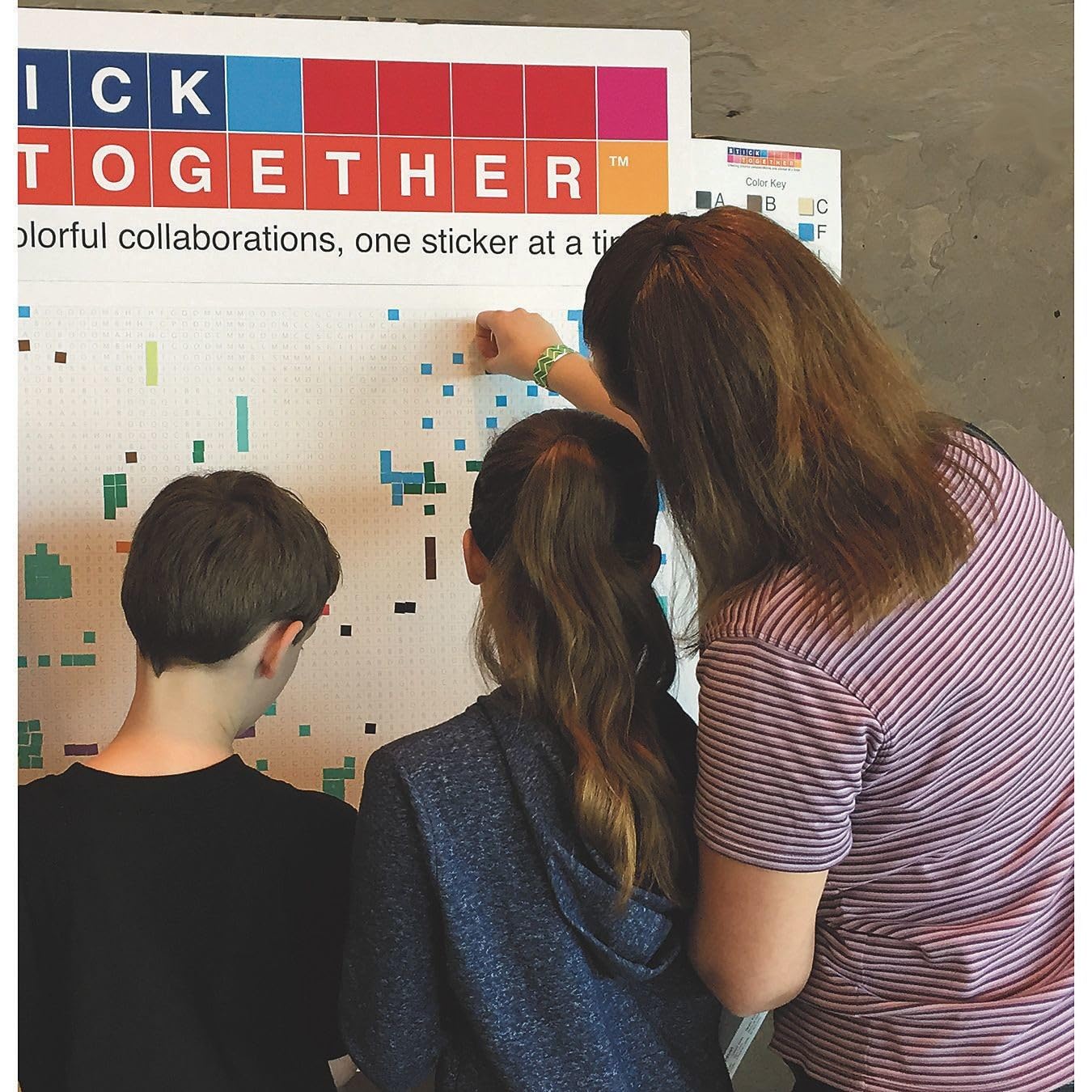 Collaborative Sticker Mosaic, Hot Air Balloon