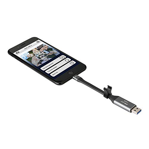 PNY P-FDI128LA02GC-RB 128GB Duo Link iOS USB 3.0 OTG Flash Drive for iPhone & iPad and Computers - External Mobile Storage for Photos, Videos, and More, Metal Gray