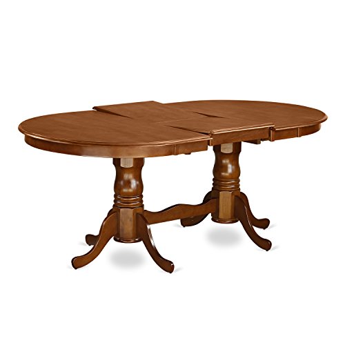 East West Furniture PLAV9-SBR-LC Dining Set, 9-Piece