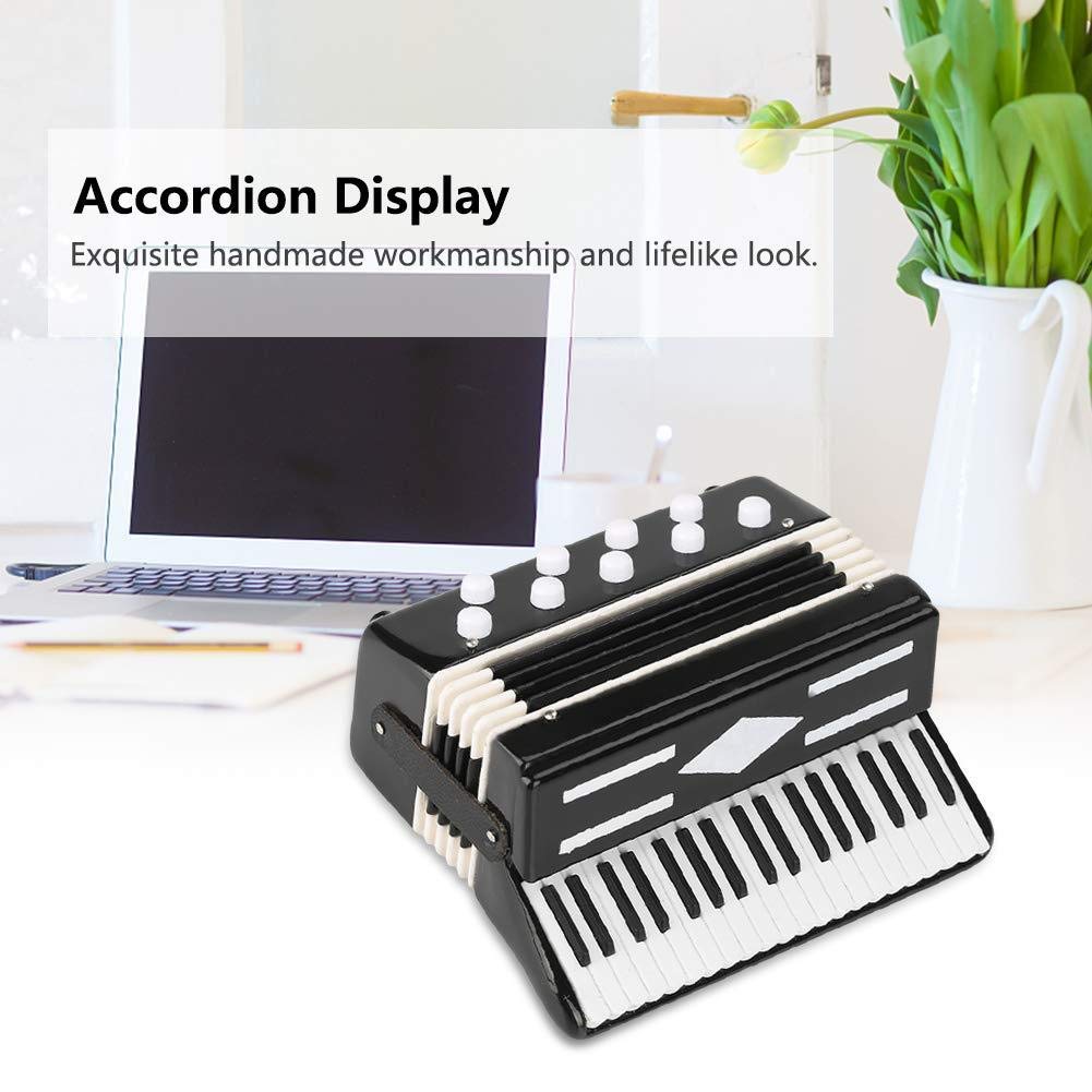 Alano Mini Musical Instrument Accordion Model Musical Instrument Decoration Ornaments (7cm)