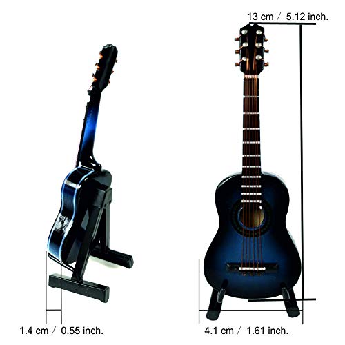 ALANO Miniature Guitar Miniature Ornaments Musical Instrument Decoration Gift (13cm)