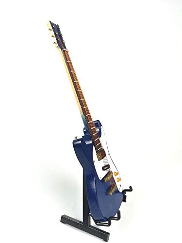 ALANO Navy Blue Electric Bass Guitar Model Without Leather case Mini Instrument Model Decorative Ornament(18cm)