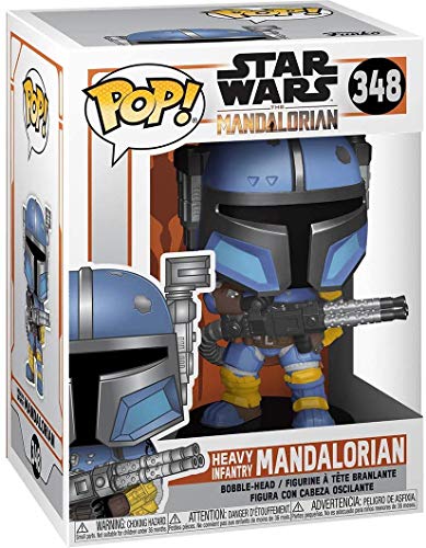 POP Star Wars: The Mandalorian - Heavy Infantry Mandalorian (Paz Vizsla) Funko Vinyl Figure (Bundled with Compatible Box Protector Case)