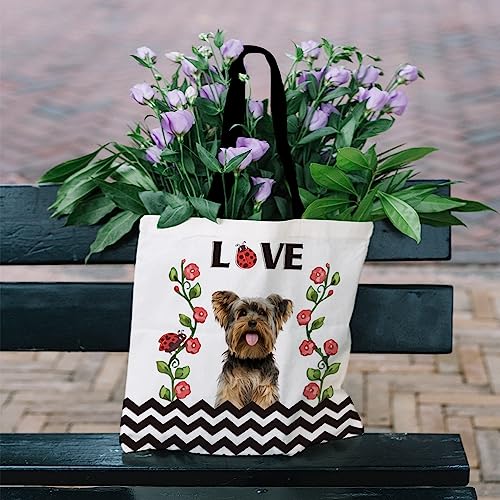 BAGEYOU Samoyed Dog Space Astronaut Tote Bag Funny Animal Casual Canvas Shoulder Bag for Shopping Work Beach