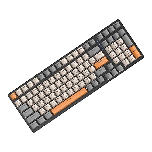 balikha Russian Mechanical Gaming Keyboard Backlight Mode USB Wired 100 Keys Portable for Laptop, Style B