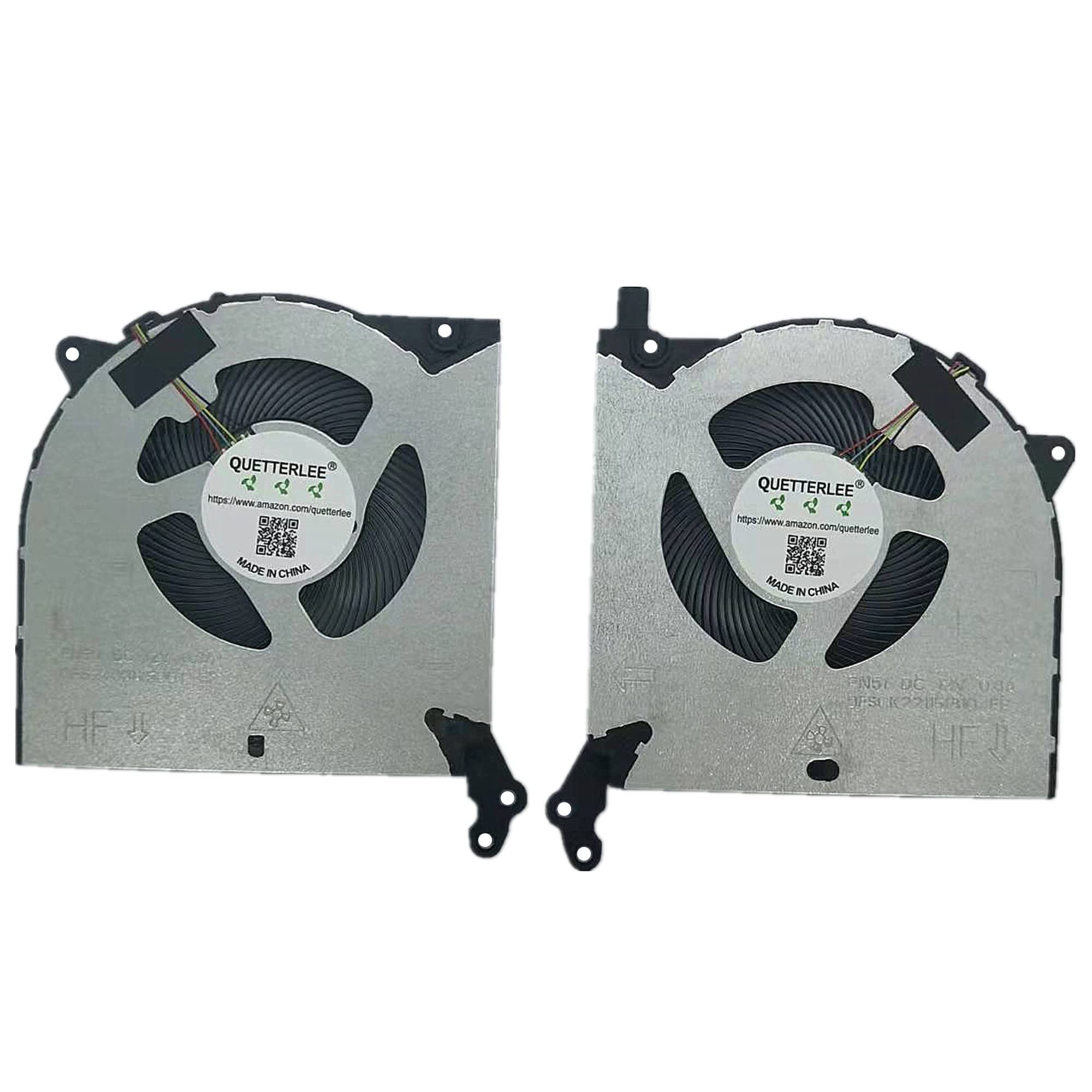 New Laptop CPU and GPU Cooling Fan for Lenovo Legion 5i Legion 5 15IMH05H Y7000P R7000P 2020H(2020 Paragraph) Y550-15E (DC12V 0.8A) Series DFS2400125Q0T FN50 DFSCK22115181Q FN51 5F10S13914 Fan