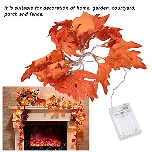 CUTULAMO String Light, Decorative Maple Leaves String Light Vivid Beautiful for Homes Gardens Courtyards Halloween Decoration