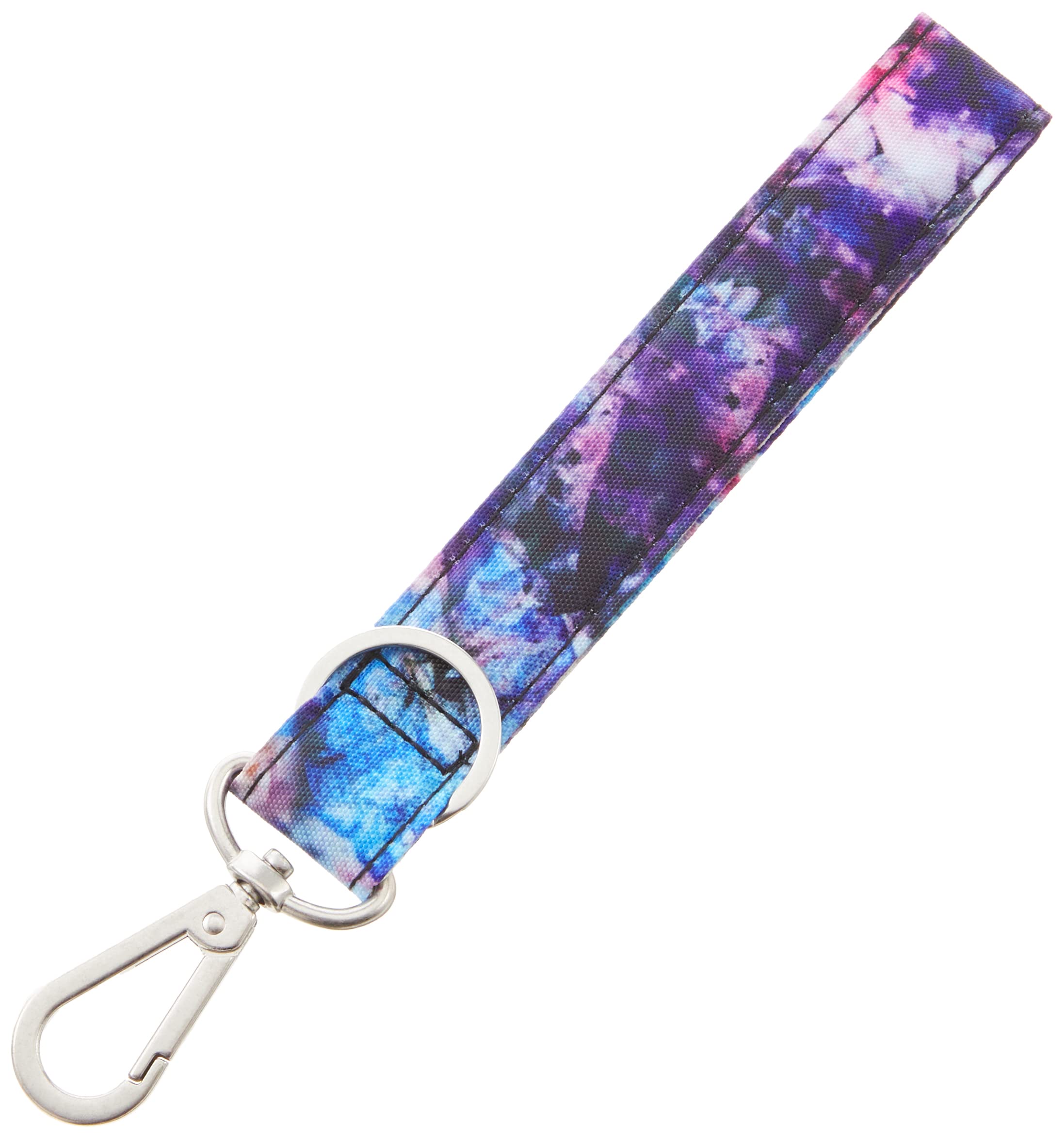 Baggallini Womens Wristlet Key Chain, Black Cheetah Emboss