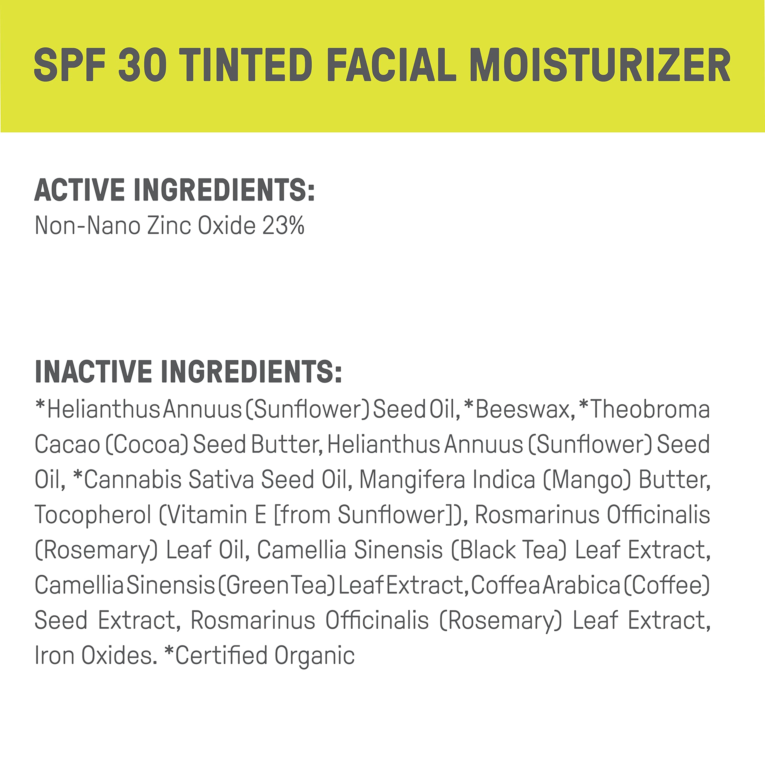 Raw Elements Tinted Facial Moisturizer All-Natural Sunscreen | Non-Nano Zinc Oxide, 95% Organic, Water Resistant, Reef Safe, Non-GMO, Cruelty-Free, SPF 30+, Reusable Tin, Reef-Safe, 1.8oz (1-Pack)
