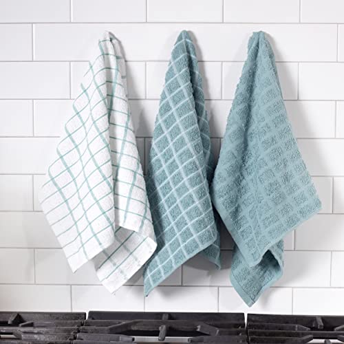 RITZ 100% Cotton Terry Kitchen Dish Towel, 25" x 15", Dew