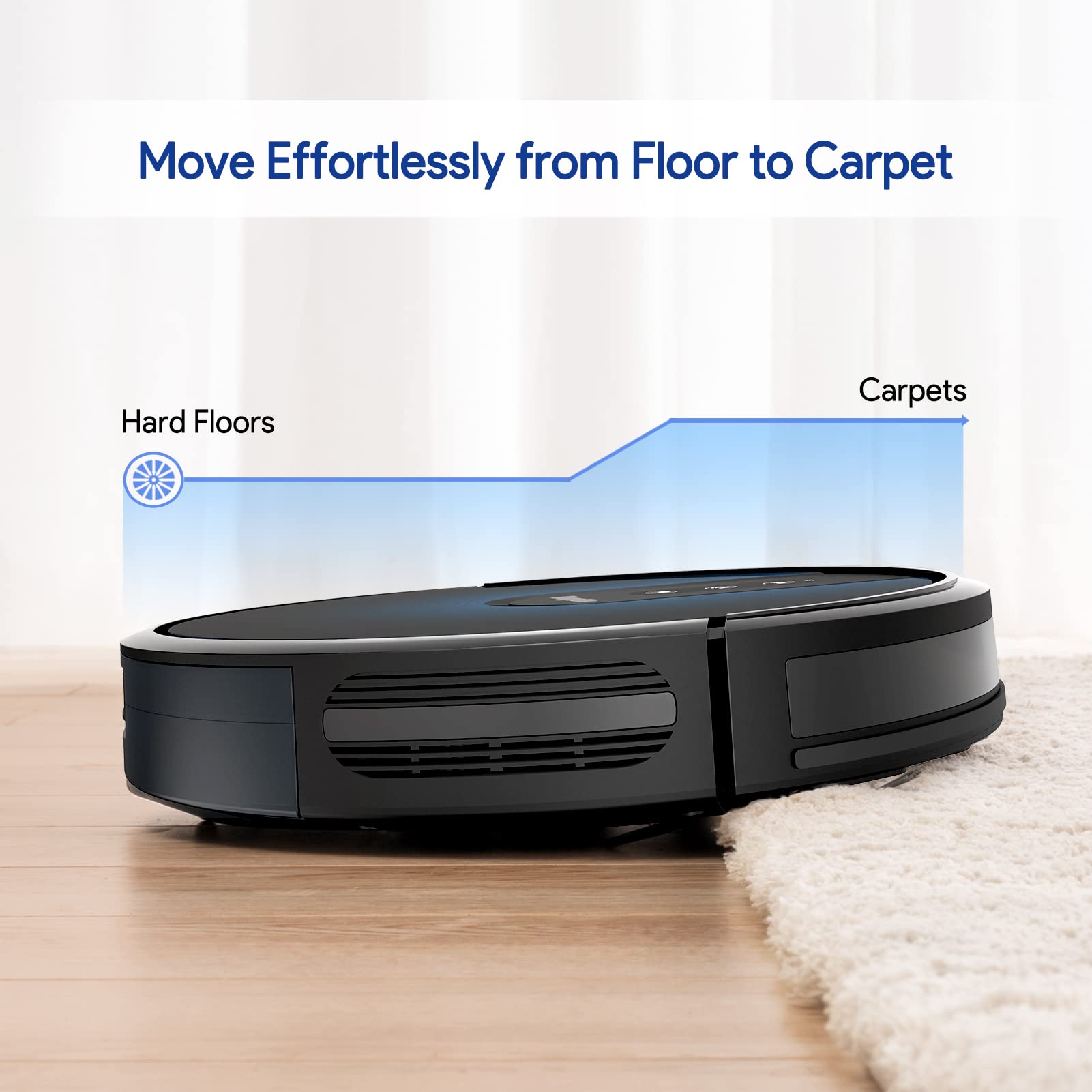 Bagotte Robot Vacuum Cleaner, 4-in-1 Robot Vacuum and Mop, Gyro Navigation, Carpet Automatic Boost,Virtual Boundary, Self-Charging, Alexa/App/WiFi Robot Vacuum for Pet Hair Hard Floor Carpets