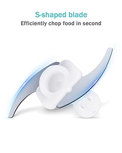EZBASICS Food Processor, Small Electric Food Chopper for Vegetables, Meat, Fruits, Nuts, 2 Speed Mini Food Grinder With Sharp Blades, 2-Cup Capacity, Black