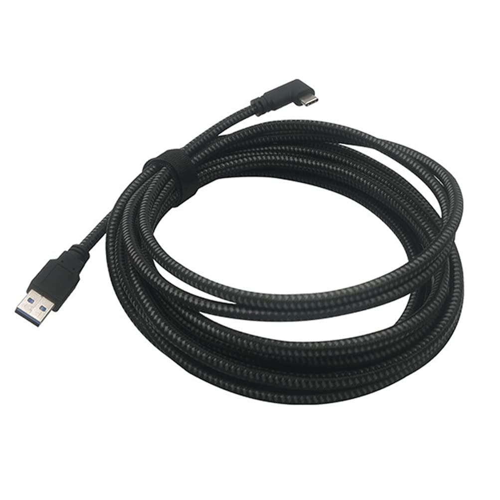 Bai Yang Qun Braided Link Cable VR Type C-A PC Gaming & Charging Cord Type-C Right Angle to USB A Fast Charging Cord Compatible with Oculus Quest 2 Charging Cable