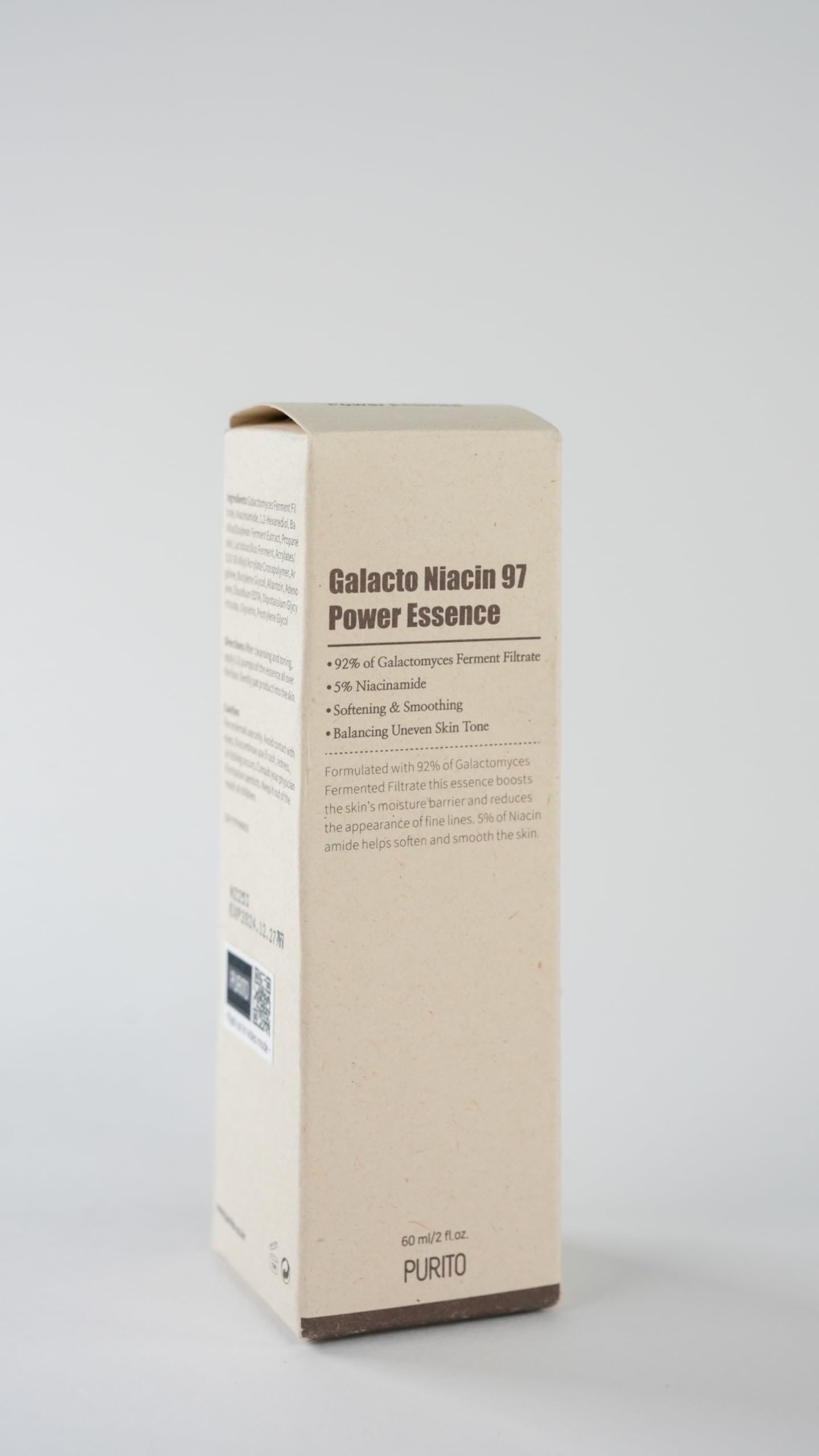 PURITO Galacto Niacin 97 Power Essence 2 fl.oz /92% galactomyces/fermented/Treatment essence/pore control