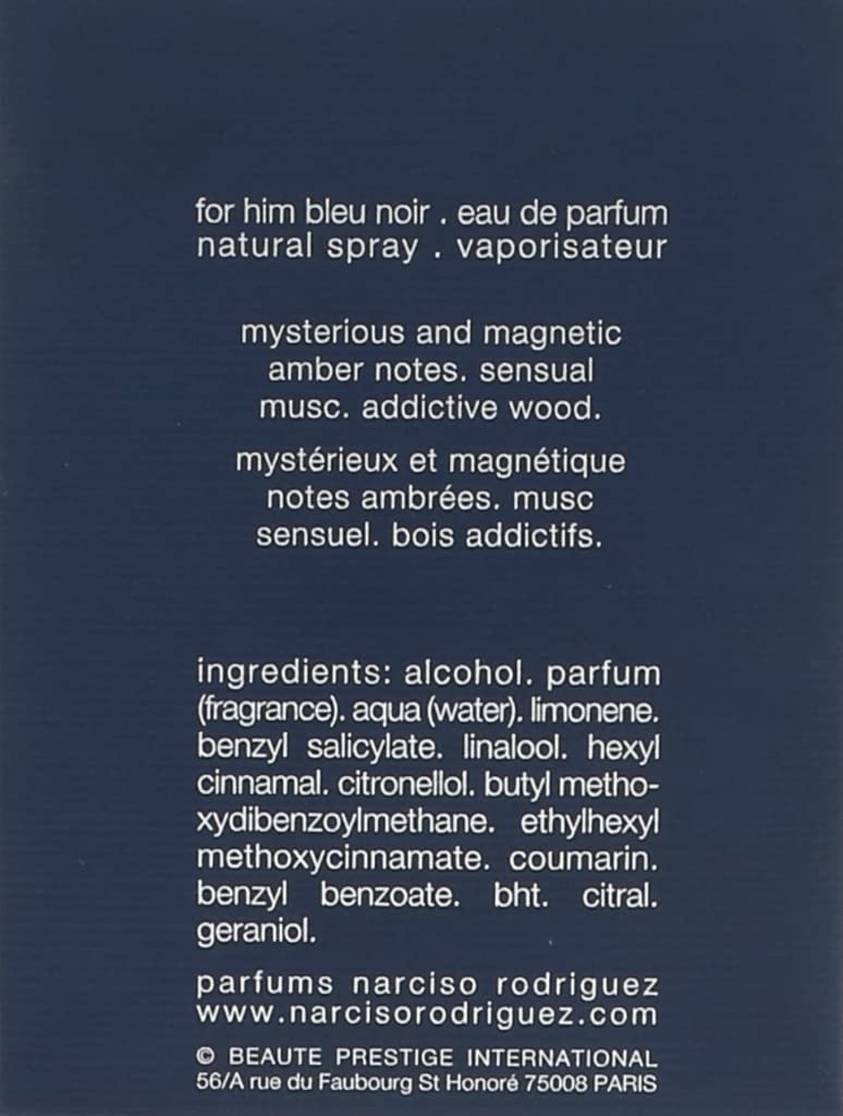 Narciso Rodriguez Narciso Rodriguez For Him Bleu Noir Men EDP Spray 1.6 oz