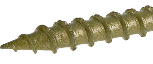 Power Pro 48618 Wood Screws, #10 x 6", Premium Outdoor Deck Screws, Rust Resistant, Epoxy Coated Bronze, 5lb Tub, 177 pcs