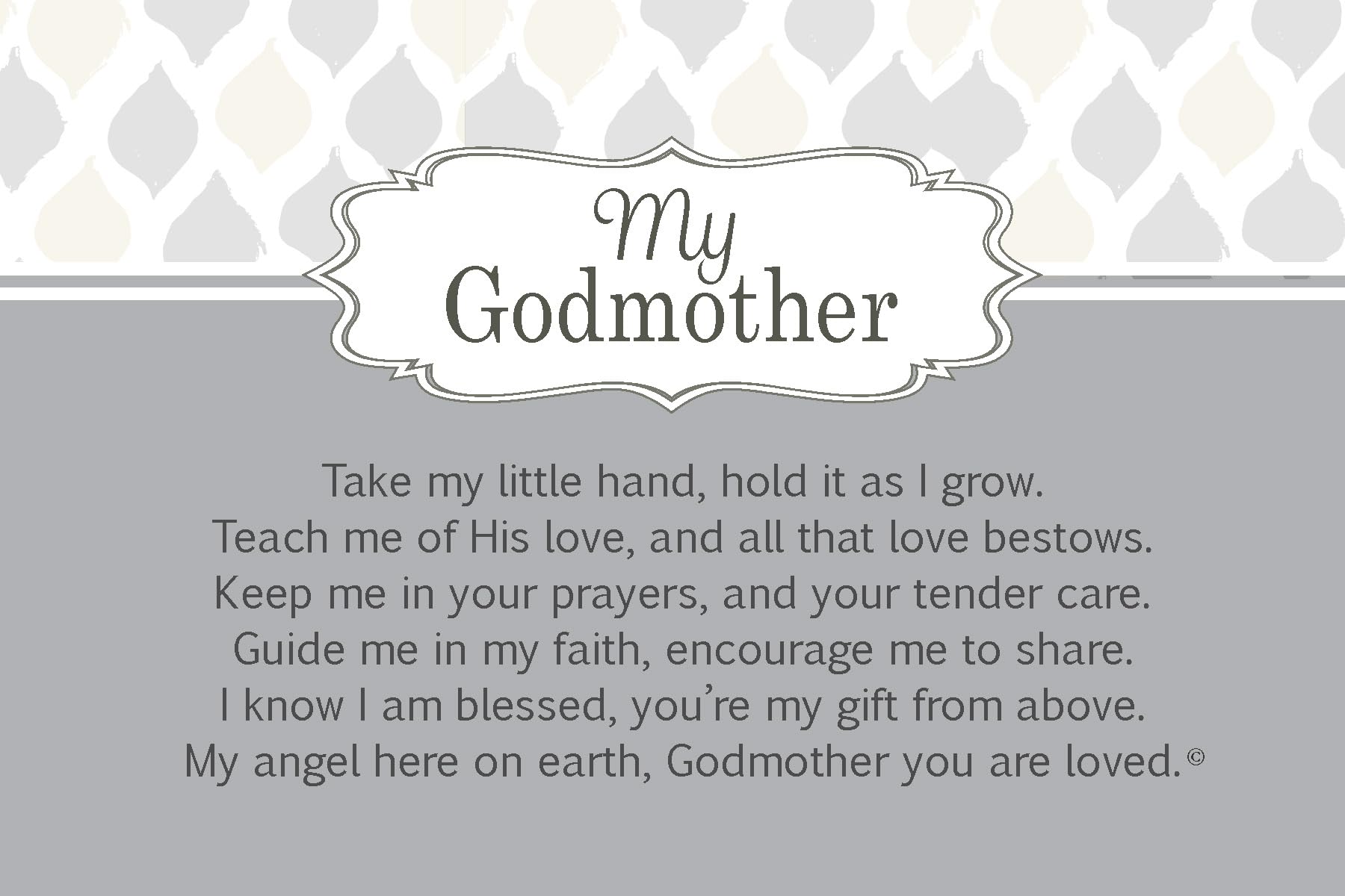 My Godmother, You Are Loved Poem White Double Hinged 4 x 6 Photo Frame with Ribbon