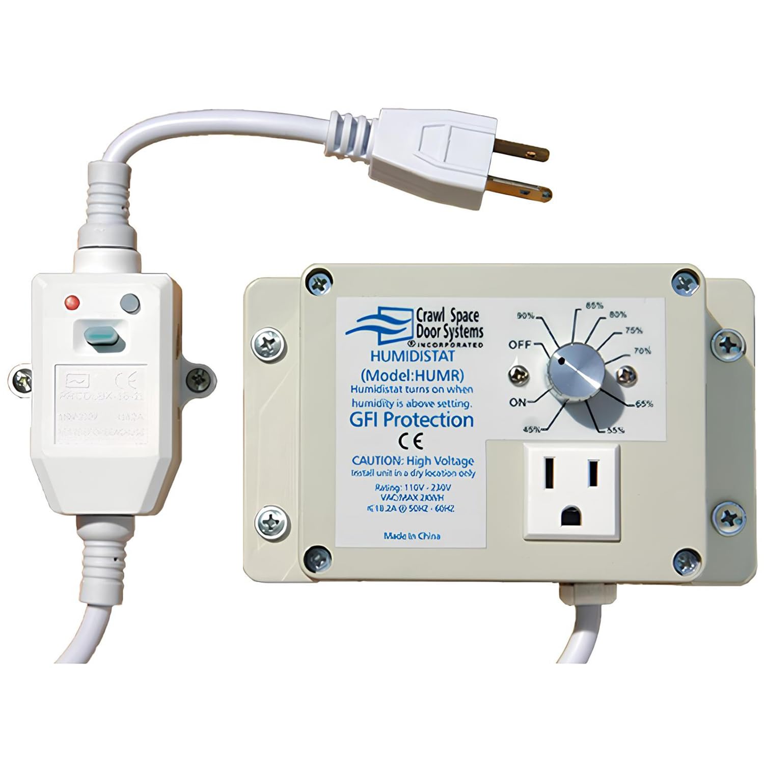Crawl Space Humidistat Humidity Controller System - Efficient Moisture Control for Crawl Spaces, Basements and Enclosed Spaces