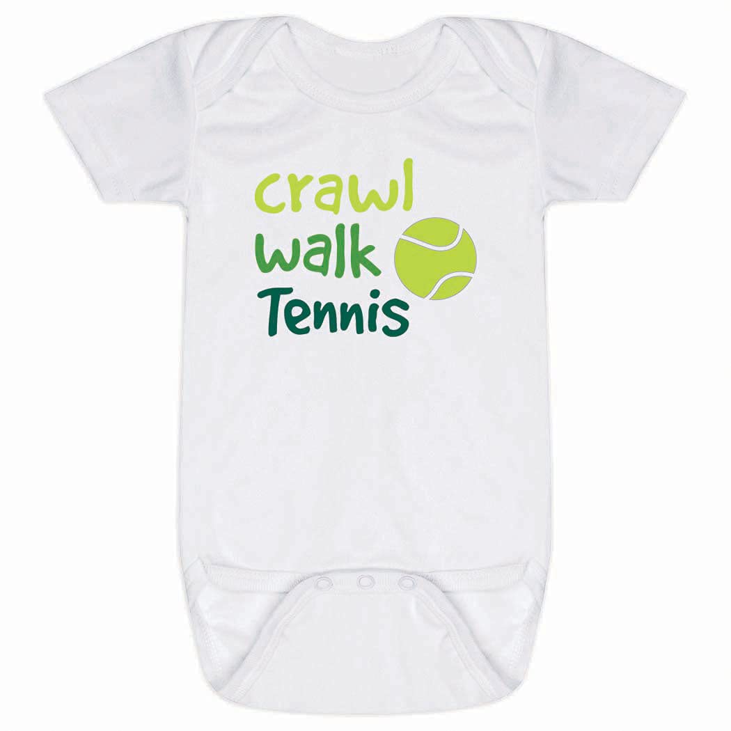 Tennis Baby & Infant One Piece | Crawl Walk Tennis | Bodysuit Small