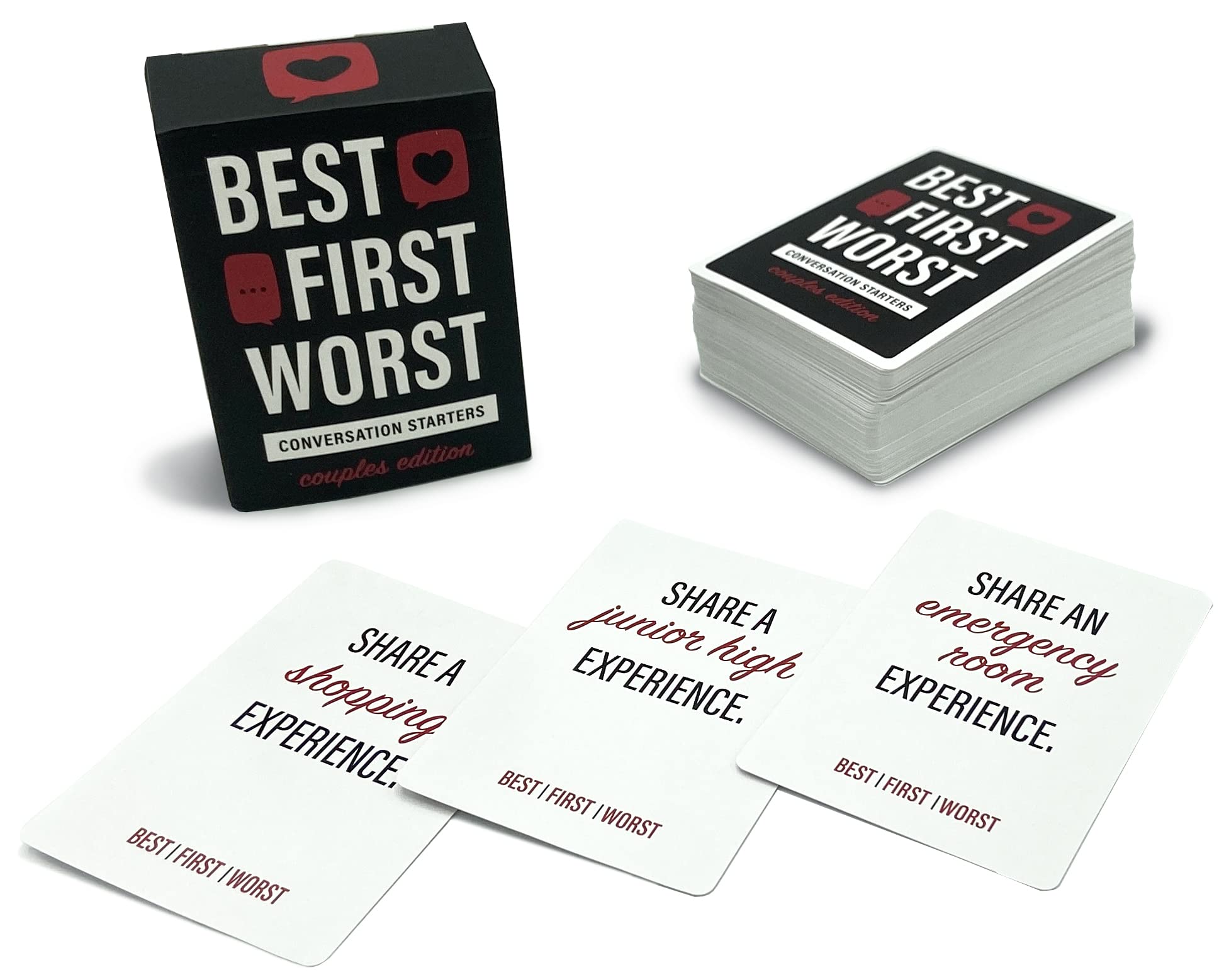 Gatwick Games Best First Worst - New Couples Card Game, Great for Couples Date Night, Work on Strengthening Your Relationship While Playing a Fun Card Game, 2 or More Players
