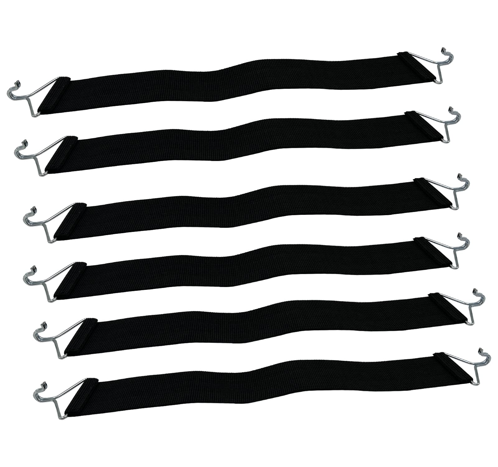 Ostlttyn Zero Gravity Chair Accessories, 6 Pcs Thicken Gravity Chair Belts, Fabric Reinforced Anti-Crack Belt for Lounge Chair Zero Gravity Chair Patio Lawn Recliner Chair, Black